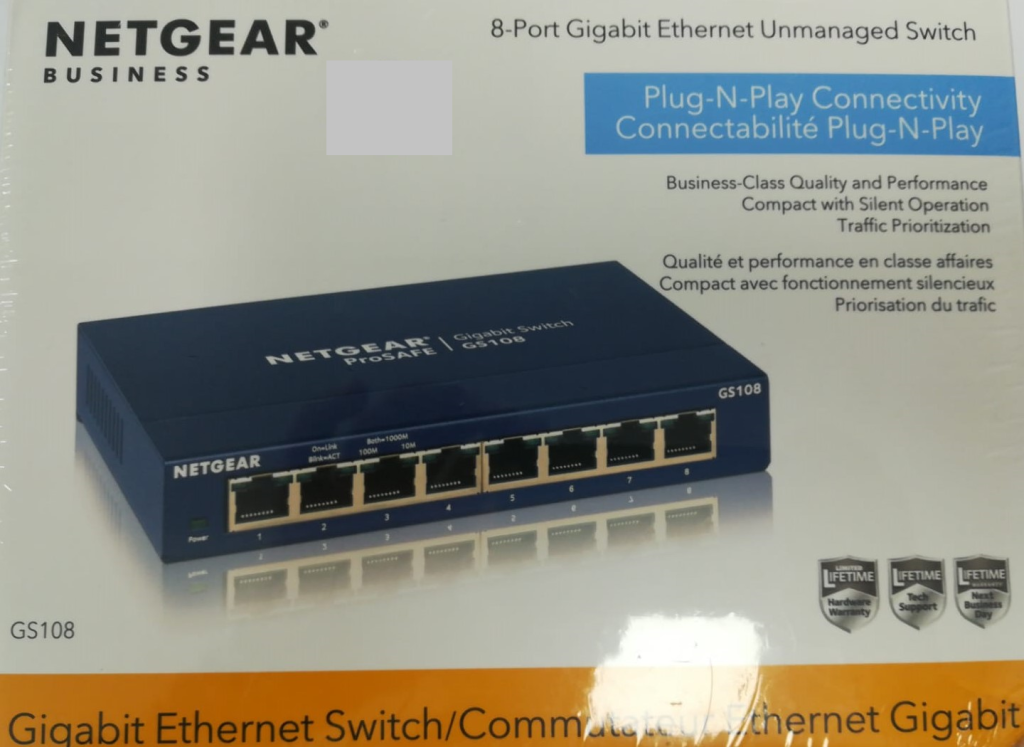 NETGEAR GS108 ProSafe (GS108-400NAS) 8 Port Standalone Gigabit Ethernet ...